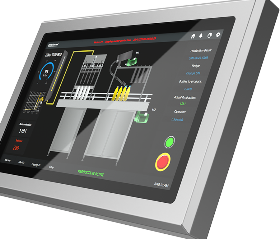 CME 4000 Full IP65 Stainless Steel Industrial Monitor - Elmak